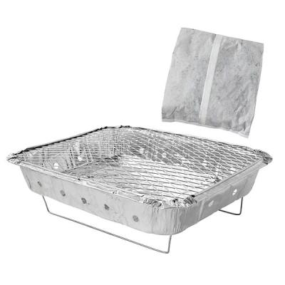 중국 일회용 야외 피크닉 바비큐 도구 엽지 바비큐 트레이 알루미늄 와이어 메시 알루미늄 홀더 판매용