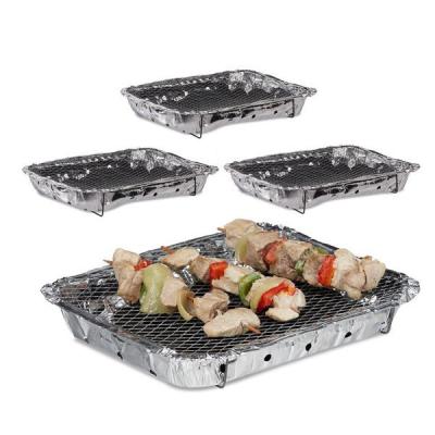 중국 가정용 일회용 석탄 알루미늄 엽 상자 BBQ 그릴 판매용