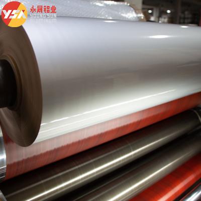China AL+PET+PVC Wood Grain Insulation Aluminium Polyester  Laminating Film for sale