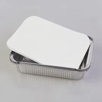 China Rectangular wegwerp aluminium folie voedselcontainer met opvouwbaar deksel Perfect voor restaurant uitstapjes, catering evenementen en maaltijd voorbereiding Te koop