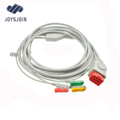 China Bionet ECG cable,BM5 5 lead ecg cable with clip TPU material for sale