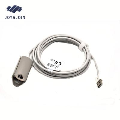 China usb reusable adult finger clip spo2 sensor,3m,TPU material spo2 finger probe for sale