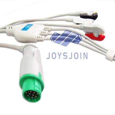 China Mennen 12pin  ECG cable with leadwires,TPU material patient cable for ecg machine for sale