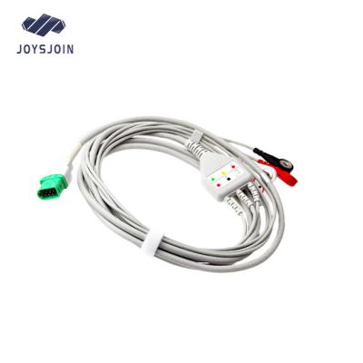 China Datascope mindray V12,V21 ECG  cable and leadwires TPU material patient cable for ecg machine for sale