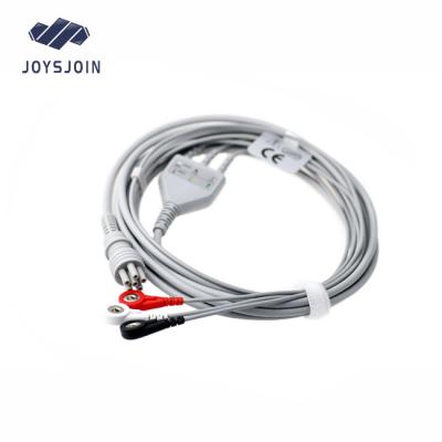 China Colin 3-lead ECG  cable, 6pin ECG cable with leadwires ,TPU material patient cable for ecg machine for sale