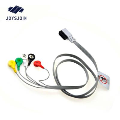 China HP Digitrak XT holter 10-lead snap wires ,AHA TPU material patient cable for ecg machine for sale