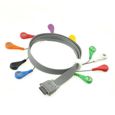 China Biomedical Instruments(BI) 9800 holter 10-lead wires  ,AHA TPU material patient cable for ecg machine for sale