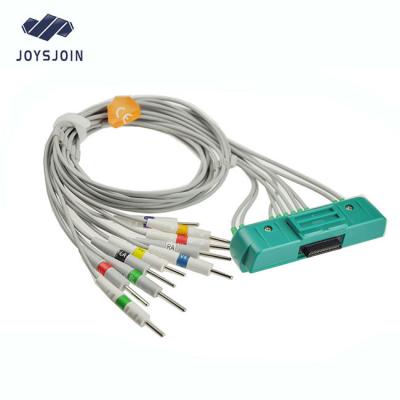 China Nihon Kohden ekg with 10 lead cable with leadwires banana 4.0/din 3.0, 2.8m for sale