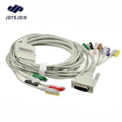 China Schiller  10 lead bnanan 4.0 ekg patient cable with leadwires, 2.8m for sale