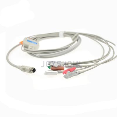 China MEK ECG cable and leadwires ,  5 lead clip cable ecg AHA, 7pin for sale