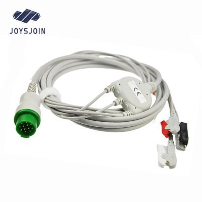China Fukuda  ECG Cable, 3 lead ecg electrode cable,5 lead ecg cable clip for sale