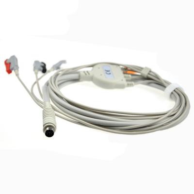 China MEK M160246/M360697 3 lead ECG cable clip AHA standard 7pin ecg cable with leadwires for patient monitor for sale
