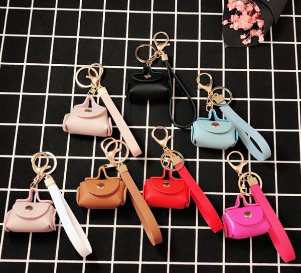 Quality Korean PU Leather Keychain Bag Key Pendant Leather Key Chain for sale