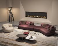 Quality Light Luxury Leather Straight Row Sofa Combination Modern Living Room Furniture for sale