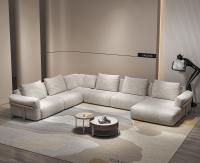 Quality Japanese Style Wooden U-Shaped Fabric Sofa for Luxury Villas Hotels for sale