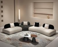 Quality Modern Combination Curved Fabric Sofa For Apartments Villas Hotels for sale