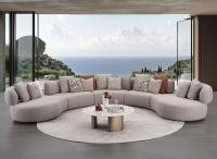 Quality Modern Light Luxury U-Shaped Curved Fabric Sofa Hotel Furniture Boucle Modular for sale