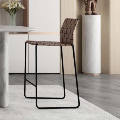 China Modern Minimalist Luxury Woven Bar Stools Counter Height Home Island Stools for sale