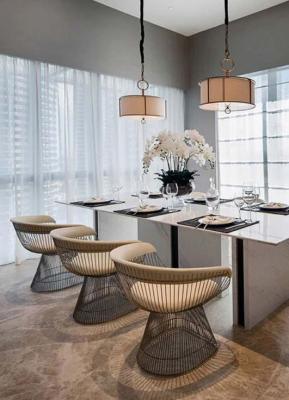 China Warren Platner Style Wire Mesh Dining Chair Armchair Modern Design for sale