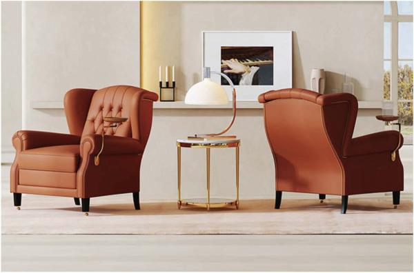 Quality Vintage Chesterfield Wingback Armchair Cigar Lounge Chair Lazy Chair for sale