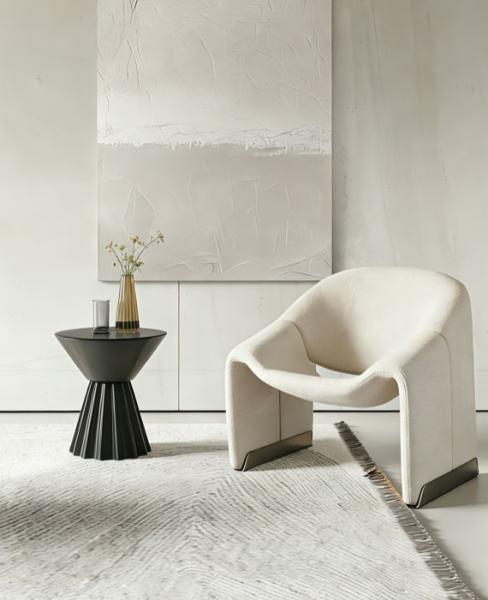 Quality Designer Sculptural Single Sofa Modern Minimalist Lounge Chair for Living Room for sale