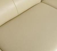 China Modern Minimalist Stretchable Footrest Function Sofa Cream Leather Multi-Functional Design for sale