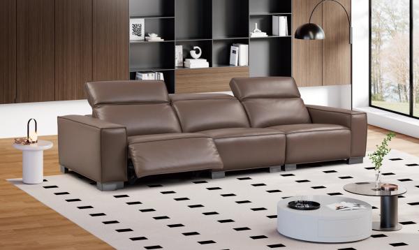 Quality Modern Mocha Brown Adjustable Head Electric Living Room Sofa for sale