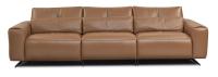 Quality Modern Living Room Dual Electric Adjustable Headrests Leather Sofa Functional for sale