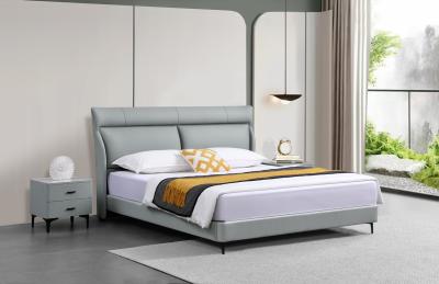 China Italian Minimalist Master Bedroom Double Bed Apartment Platform Bed for sale