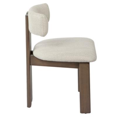 China Modern Upholstered Dining Chair Solid Wood Frame Mid-Century Design for sale