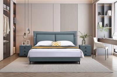 China Modern Diamond Grid Master Bedroom Double Soft Bed Luxury Platform Frame for sale