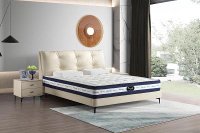 China Modern Luxury Leather Soft Pack Bed Set Apartment Furniture for sale
