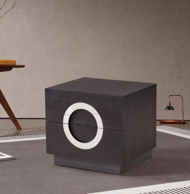 China Modern Luxury Bedroom Storage Bedside Table Wooden Nightstand Minimalist Design for sale