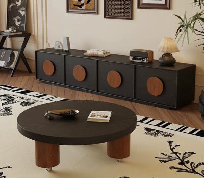 China Middle Ancient Tv Cabinet With Coffee Table Vintage Design‌ ‌Stable Structure‌ for sale