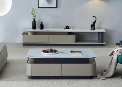 China Minimalist Rock Panel Italian Style TV Cabinet Easy Cleaning Scratching Resistant for sale