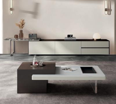 China Italian Style Light Luxury Retractable TV Cabinet 2000*400*440mm Stable Structure‌ for sale