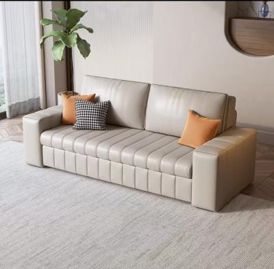 China Modern Minimalist Leather Sofa Bed For Apartment And Hotel for sale