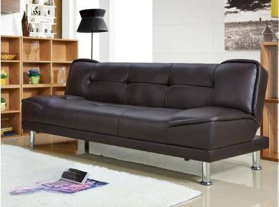 China Multi Functional Folding Leather Art Sofa Bed , Apartment Furniture for sale