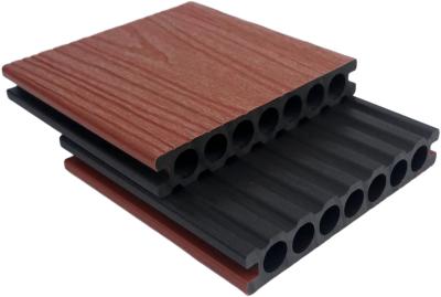 China Second generation round hole single-sided co extruded WPC flooring for sale