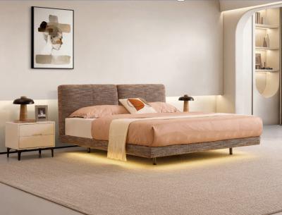 China Modern minimalist and comfortable fabric bed ，hotel furniture for sale