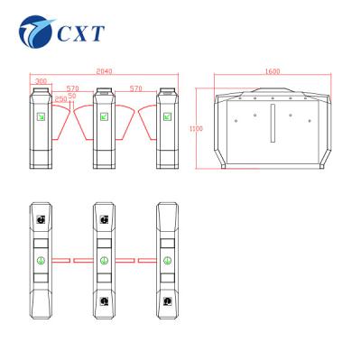 Cina Portale di barriera elettronica interna larghezza di passaggio 600 mm acciaio inossidabile 304 Y260T in vendita