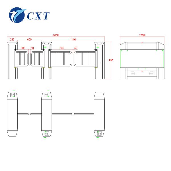 Quality Electric Swing Barrier Gate For Office School Subway TCP/IP Communication for sale