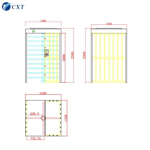 Quality Anti Climbing Full Height Turnstile High Strength Standard For Outdoor C1701F-90 for sale