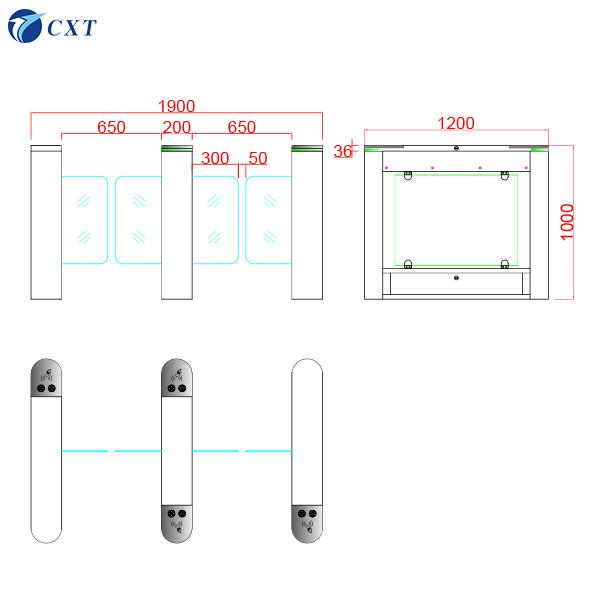Quality Acrylic Swing Barrier Gate Indoor Automatic With Colored Lights135c for sale