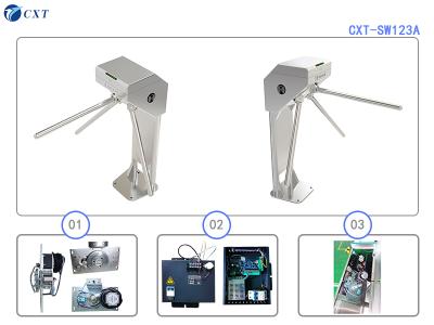 중국 실내 사용을 위한 30W 전력 소비 및 분당 30-40명 처리 가능한 수직형 소형 삼각대 회전식 게이트 판매용