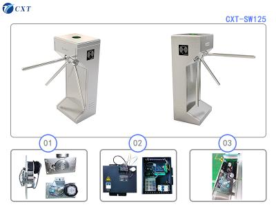 China RFID Electronic Tripod Turnstile Gate with 40 Persons/Min. Capacity and 30W/24V DC Brushless Motor for sale