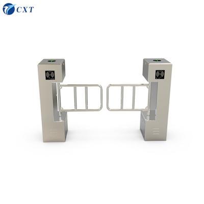 China Facial Recognition Swing Barrier Gate with 168mm Pillar Diameter and 180 Degree Arm Turning for -15°C to 50°C Temperature Range for sale