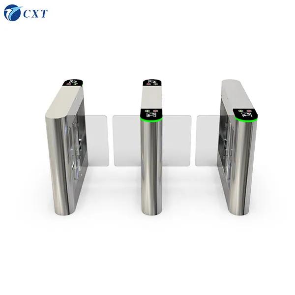 Quality Acrylic Swing Barrier Gate with Brushless Motor Anti-Collision and Colored Lights for Indoor Access Control for sale