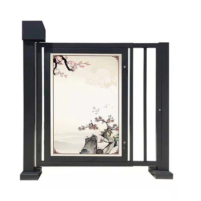 China Intelligent Community Swing Gate Advertising Door with Remote Control High Security Level and Customizable Head Thickness for sale