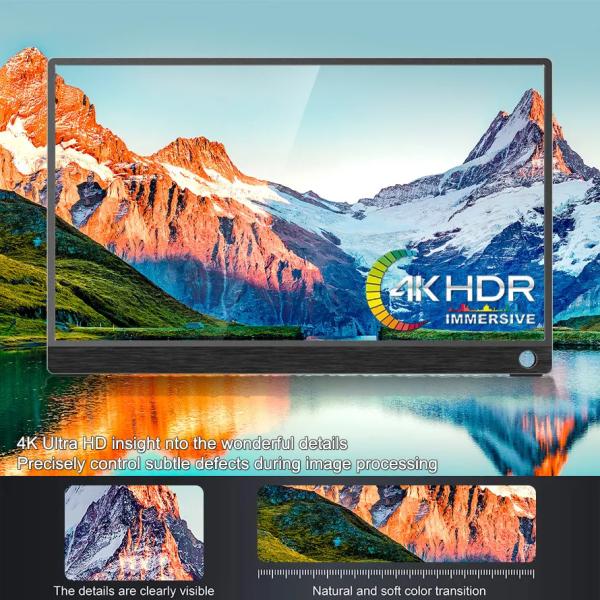Quality Lightweight 14Inch 4K Playstation Portable Display Gaming Monitor Screen USB C for sale